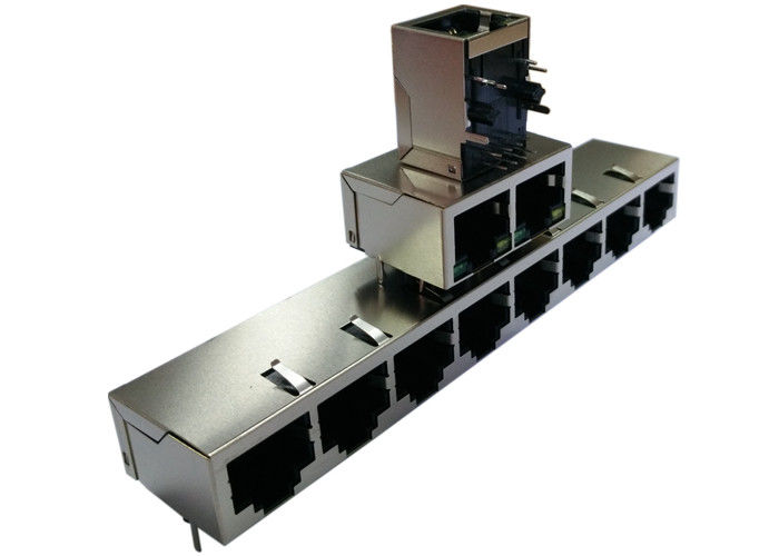 Multi-puerto RJ45 Jack magnético 10/100Mbps del conector SI-60088-F de ...